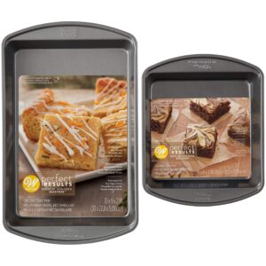 Wilton Perfect Results Premium Non-Stick Oblong and Square Cake Pan Set, 2-Piece