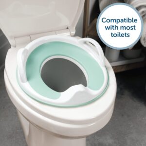 Jool Baby Potty Training Seat for Boys and Girls With Handles, Fits Round & Oval Toilets, Non-Slip with Splash Guard, Includes Free Storage Hook (Aqua)