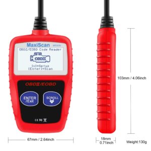 Outzone OBD2 General MS309 Automobile Diagnostic Scanner Code Reader, Diagnostic Scan Tool,Check Engine Failure Code, Clear Code, View Frozen Frame Data, for Cars, Trucks and Vans