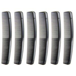 luxxii (6 pack) flexible thin 7 inch pocket hair comb beard & mustache combs for men's hair beard mustache and sideburns