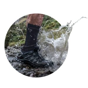 SEALSKINZ Unisex Waterproof Cold Weather Mid Length Sock, Black/Grey, X-Large