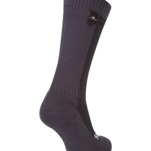 SEALSKINZ Unisex Waterproof Cold Weather Mid Length Sock, Black/Grey, X-Large