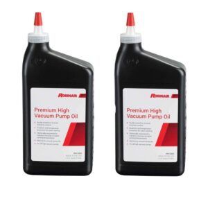 robinair premium high viscosity low moisture vacuum pump oil, quart (2 pack)