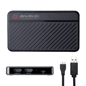 avermedia live gamer mini capture card, video stream and record gameplay in 1080p60 with hdmi pass-thru, plug & play, on obs, xbox series x/s, ps5, nintendo switch, windows 11 / macos12 (gc311)