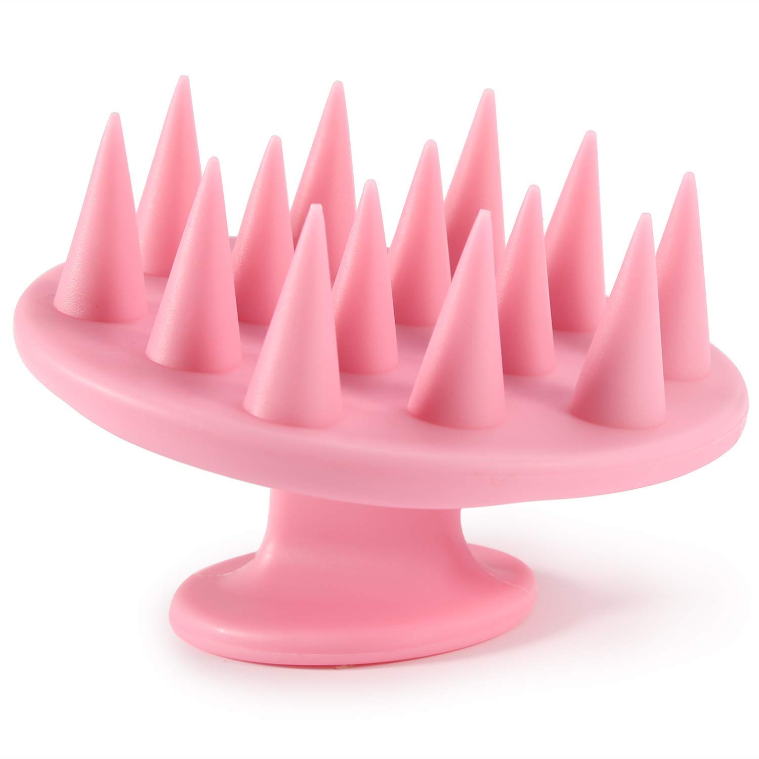 BESTOOL Hair Scalp Massager Shampoo Brush with Soft Silicone Bristle, Scalp Scrubber Exfoliating for Women, Men Dandruff Treatment, Hair Growth and Stress Release (Pink)