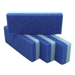 maryton foot pumice stone for feet hard skin callus remover and scrubber (pack of 4) (blue)