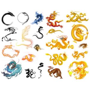 seasonstorm chinese myth dragon precut cute aesthetic diary travel paper junk journal stickers scrapbooking stationery sticker flakes art supplies (pk345)