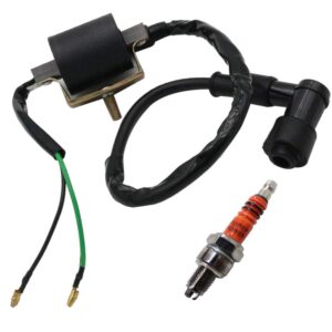 Wire Harness Wiring Loom CDI Ignition Coil Spark Plug Kill Switch Rebuild Kit for 125CC 110CC 90CC 70CC 50CC Kick Start Dirt Pit Bike ATV Quad Bike Go Kart by TOPEMAI