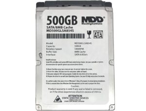 maxdigitaldata 500gb 8mb cache 5400rpm sata 6.0gb/s (7mm) 2.5" notebook hard drive (md500glsa854s) - 2 year warranty