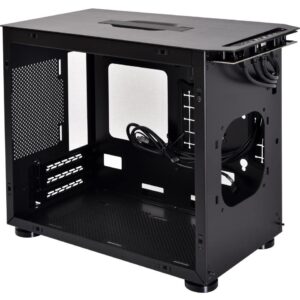 LIAN LI TU150 Aluminium Tempered Glass ITX case -Black Color -TU150WX, Case Only