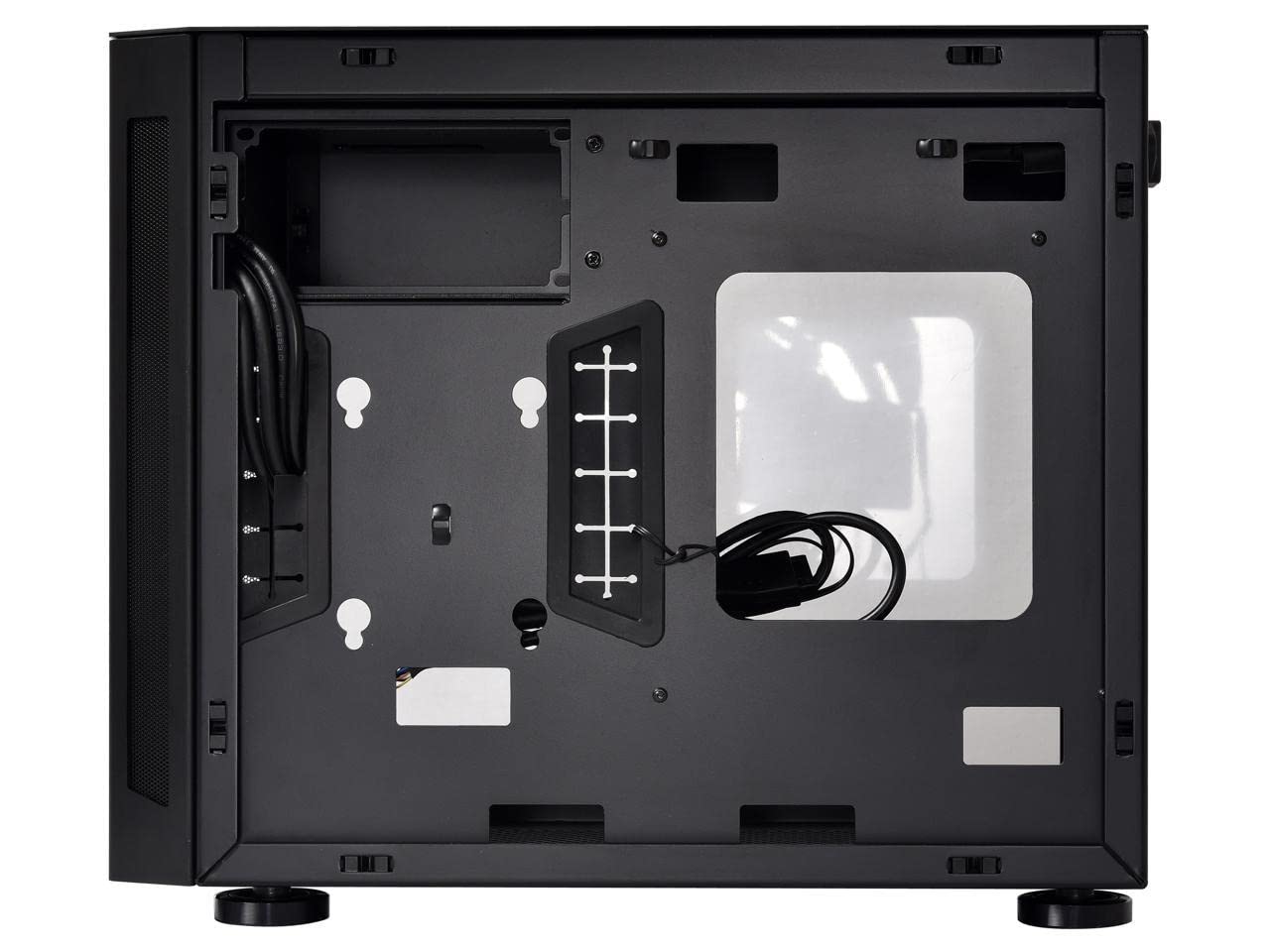 LIAN LI TU150 Aluminium Tempered Glass ITX case -Black Color -TU150WX, Case Only