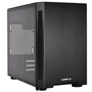 LIAN LI TU150 Aluminium Tempered Glass ITX case -Black Color -TU150WX, Case Only