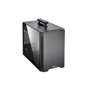 LIAN LI TU150 Aluminium Tempered Glass ITX case -Black Color -TU150WX, Case Only