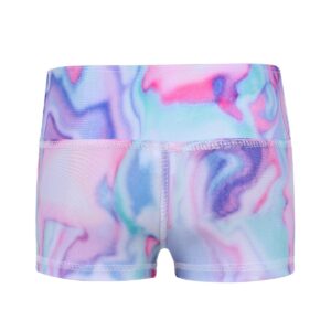 Alvivi Kids' Girls' Boy Cut Ballet Dance Booty Shorts Gym Sports Yoga Cycling Running Shorts Hot Pants (6, Tie-Dye Colorful)