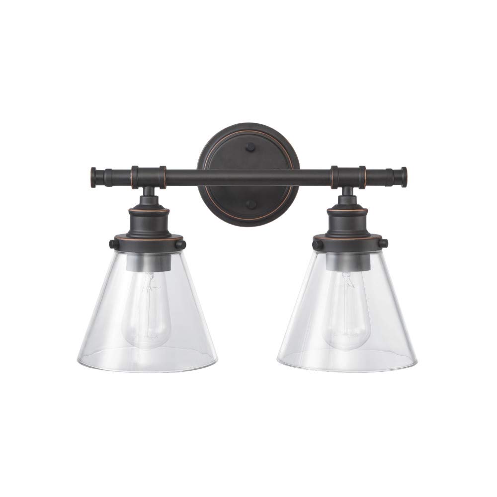 Globe Electric 51444 Parker Vanity Light, 2, Oil Rubbed Bronze, Bulb Not Included