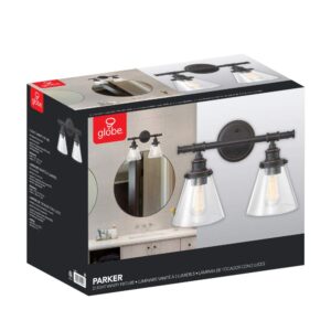 Globe Electric 51444 Parker Vanity Light, 2, Oil Rubbed Bronze, Bulb Not Included