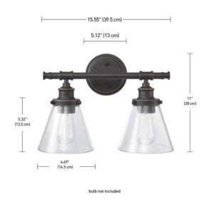 Globe Electric 51444 Parker Vanity Light, 2, Oil Rubbed Bronze, Bulb Not Included