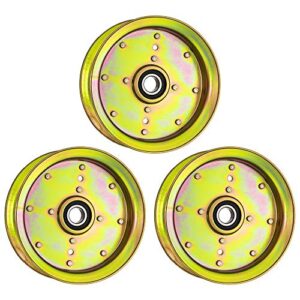 8ten flat idler pulley for husqvarna ez 4220 4822 5225 5424 6124 z4218 z4824 539112196 539131148 539132728 3 pack