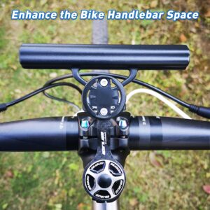 ZUKKA Bike Handlebar Extender Double Handlebar Extension Bracket Integrated Molding Aluminum Alloy - Double Screw Fixations Bicycle Space Extension Mount