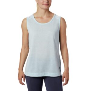 columbia women's kickin it tank shirt, spring blue, x-small