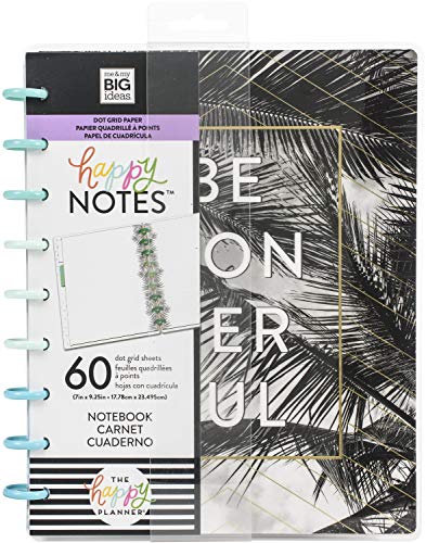 Me & My Big Ideas Happy Planner Medium Notebook W/60 Sheets-Be Wonderful, Dot Grid