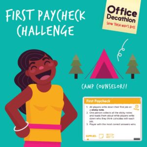 Office Decathlon Game by Gray Matters Games, Office Game for Coworkers, Olympic-Inspired Team Building Game for Work with Fun Ice Breaker Activities