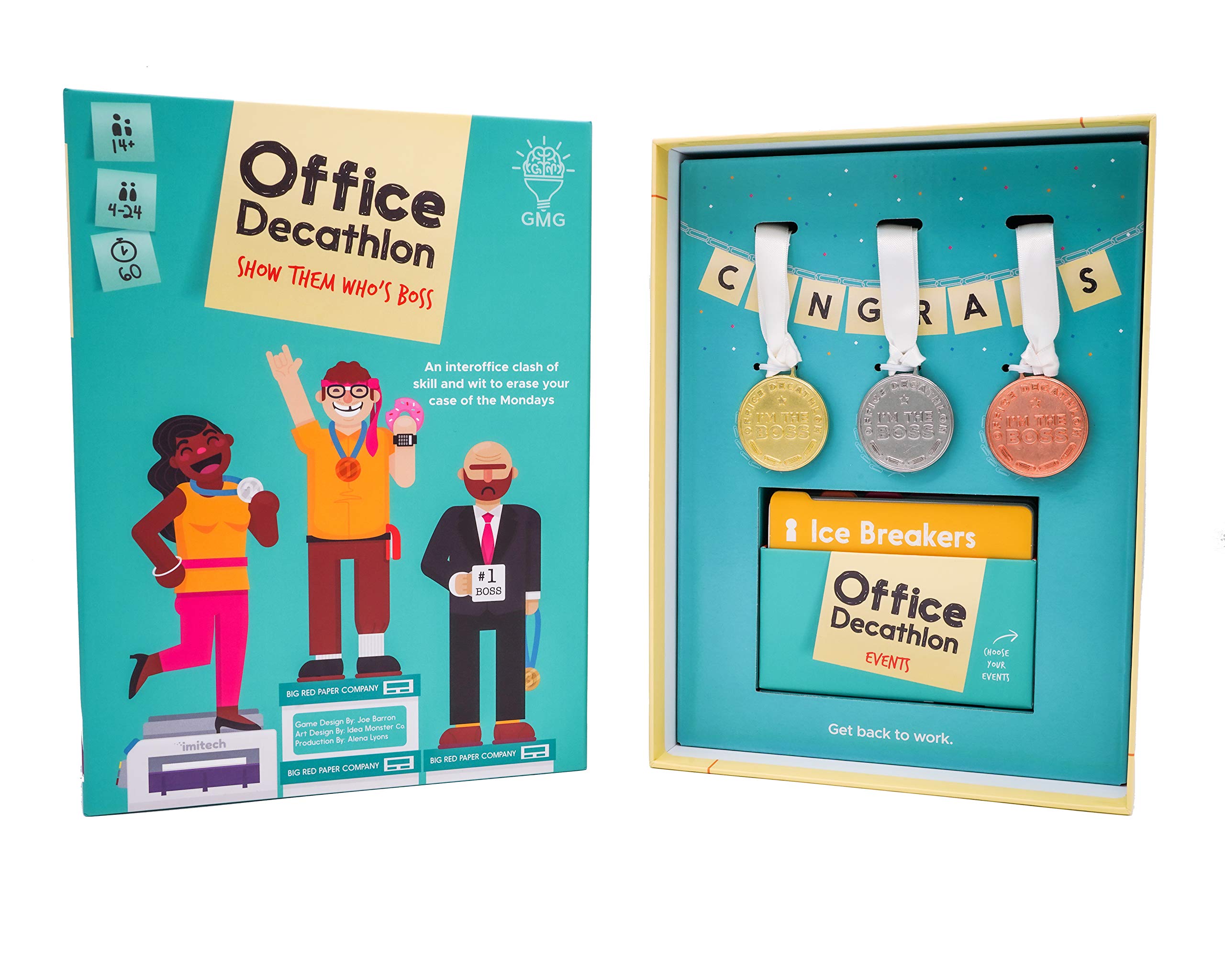 Office Decathlon Game by Gray Matters Games, Office Game for Coworkers, Olympic-Inspired Team Building Game for Work with Fun Ice Breaker Activities