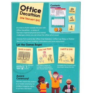 Office Decathlon Game by Gray Matters Games, Office Game for Coworkers, Olympic-Inspired Team Building Game for Work with Fun Ice Breaker Activities