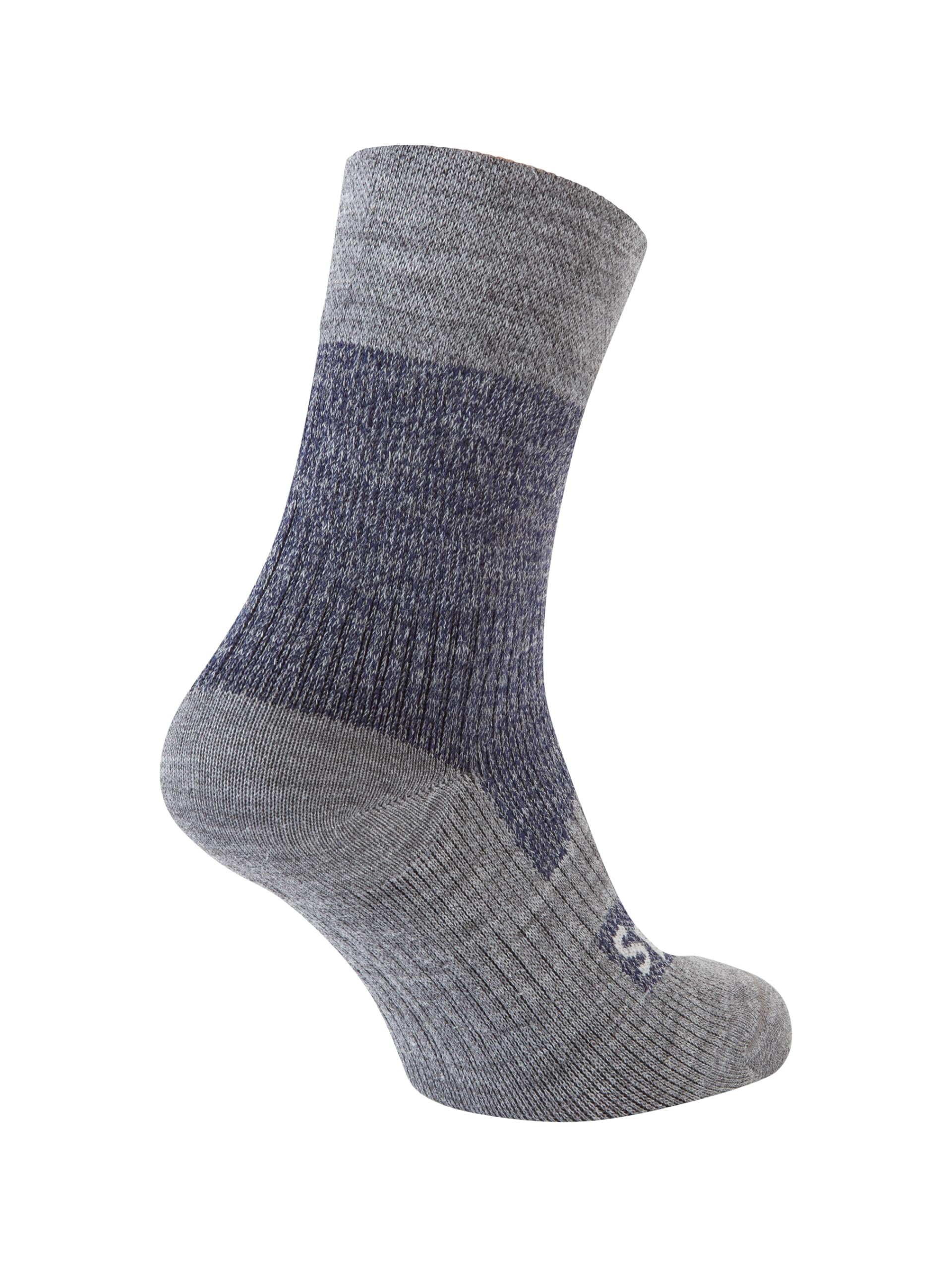 SEALSKINZ Womens Length Bircham Waterproof All Weather Ankle Sock, Navy Blue/Grey Marl, Medium US