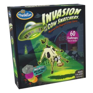 ThinkFun Invasion of the Cow Snatchers STEM Toy and Logic Game for Boys and Girls Age 6 and Up - A Magnet Maze Logic Puzzle