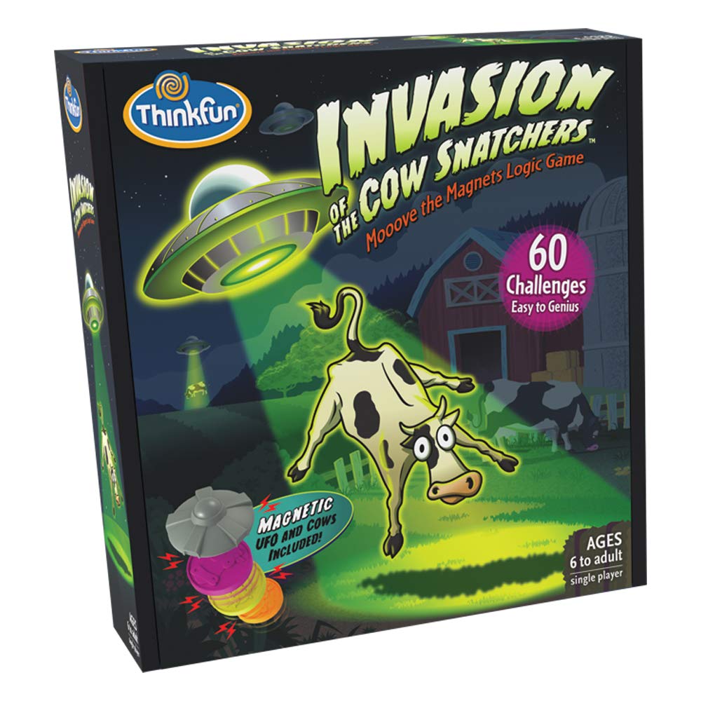 ThinkFun Invasion of the Cow Snatchers STEM Toy and Logic Game for Boys and Girls Age 6 and Up - A Magnet Maze Logic Puzzle