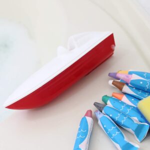 Kitpas English Label Bathtub Crayons 10 Colors with Sponge, For Kids Ages 3+, Bright Colors, Erasable with a Wet Sponge