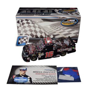 autographed 2018 brett moffitt #16 fr8 auctions chicagoland win (raced version) truck series signed lionel 1/24 nascar diecast with coa (#276 of only 505 produced!)