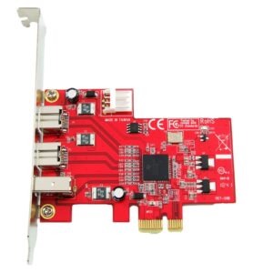 Ableconn PEX-FW107 1394b & 1394a 3-Port PCI Express (PCIe) Low Profile FireWire Host Adapter Card - TI XIO2213 Chipset