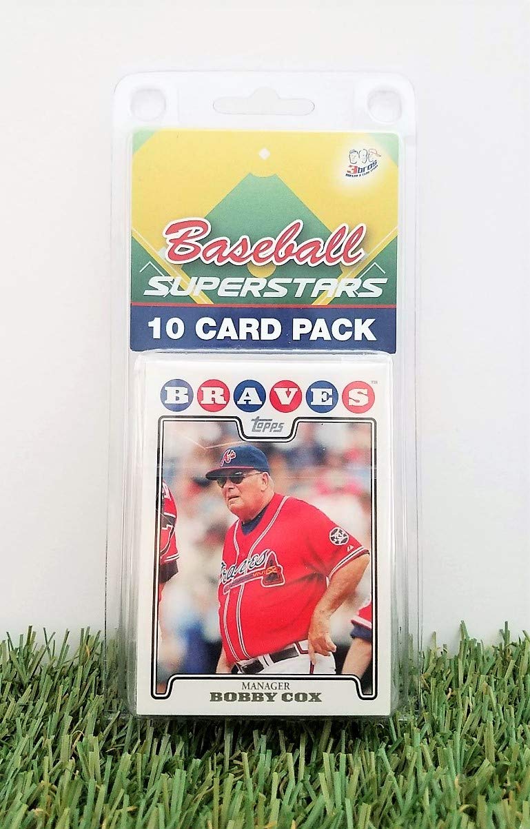 Bobby Cox- (10) Card Pack MLB Baseball Superstar Bobby Cox Starter Kit all Different cards. Comes in Custom Souvenir Case! Perfect for the Ultimate Cox Fan! by 3bros