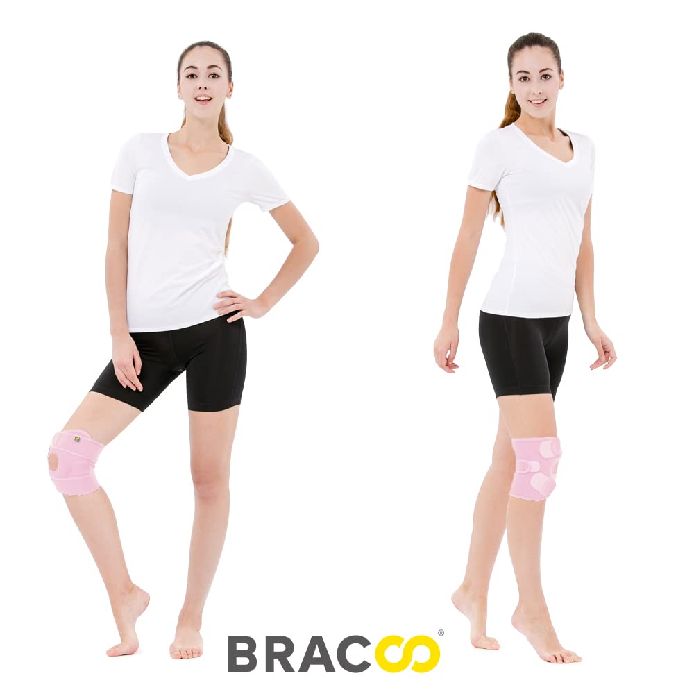 Bracoo Knee Support Brace for Men Women, Adjustable Compression Sleeve Wrap Patellar Pad Tendon - Arthritis Pain, meniscus tear, Injury Recovery, Running, Workout, KS10