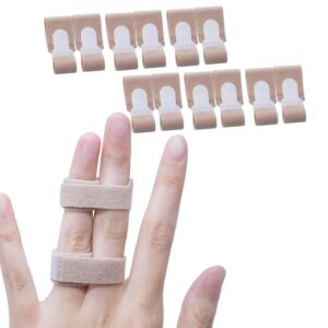 finger buddy wraps, 12 pcs finger loops tapes for broken, jammed, swollen finger or dislocated joint, splints brace for pinky ring middle index trigger finger, toe strap bandage