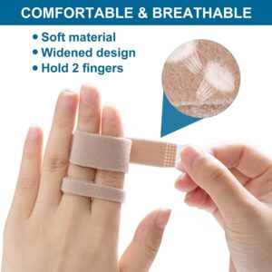 Finger Buddy Wraps, 12 PCS Finger Loops Tapes for Broken, Jammed, Swollen Finger or Dislocated Joint, Splints Brace for Pinky Ring Middle Index Trigger Finger, Toe Strap Bandage