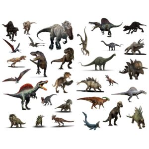 seasonstorm jurassic dinosaurs precut cute aesthetic diary travel paper junk journal stickers scrapbooking stationery sticker flakes art supplies (pk341)