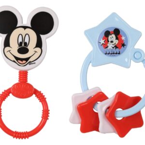 Disney Mickey Mouse Combo Pack Character Rattle & Keyring Teether, Mickey