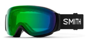 smith optics i/o mag s women's snow winter goggle - black, chromapop everyday green mirror