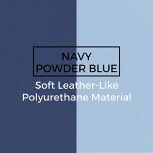 Factory Direct Partners 10421-NVPB SoftScape Ultra-Soft Daycare Baby and Infant Contoured Changing Pad, Non-Slip Bottom, Built-in Handle Easy to Transport Travel - Navy/Powder Blue