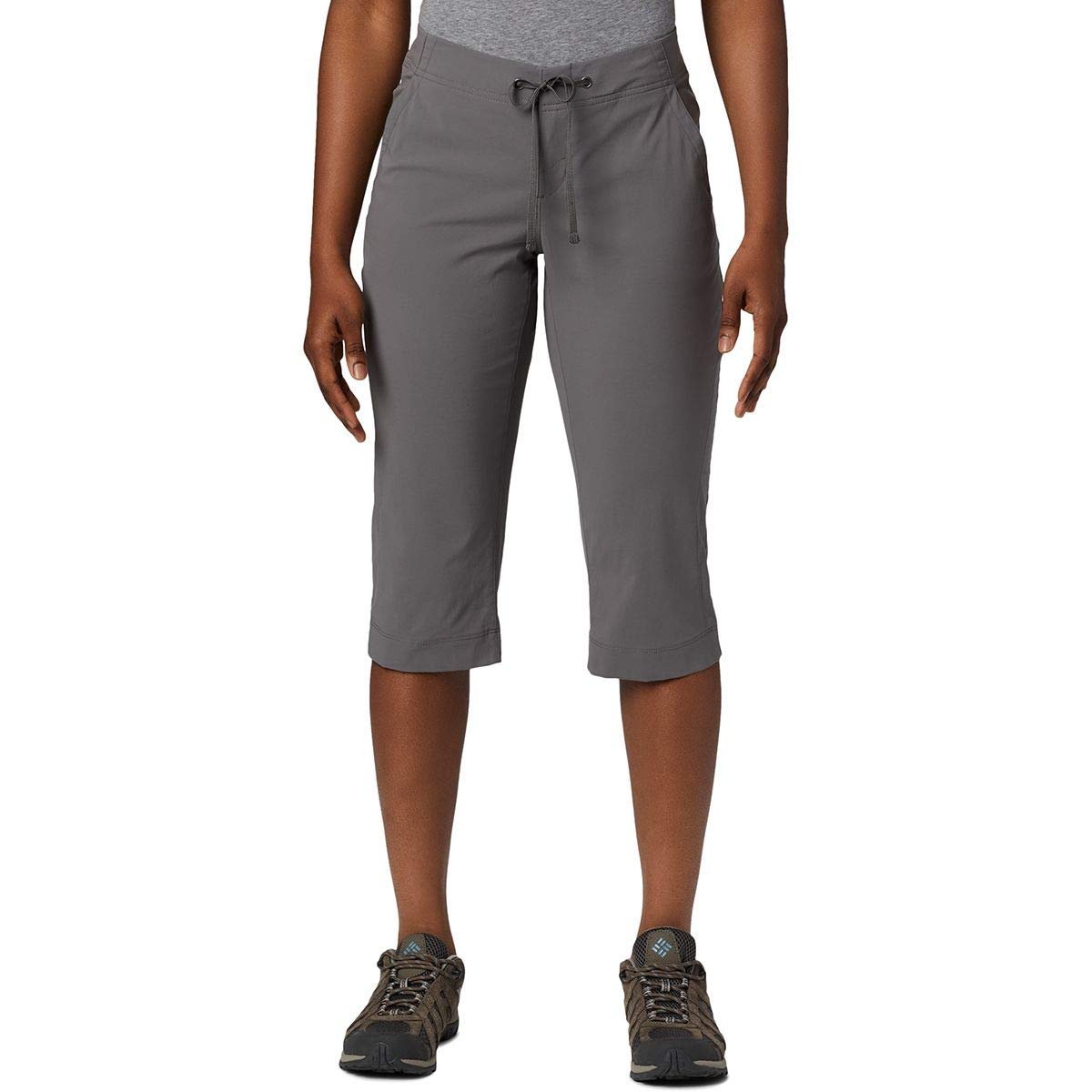 Columbia Women's Anytime Outdoor Capri, Water & Stain Repellent Pants, City Grey, 16x18