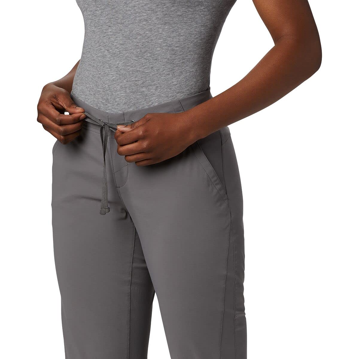 Columbia Women's Anytime Outdoor Capri, Water & Stain Repellent Pants, City Grey, 16x18