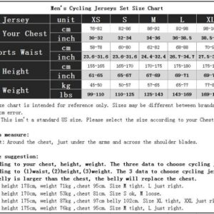 JPOJPO Men's Cycling Jersey,Bike Short Sleeve,Racing Cycling Clothing,3D Print Pattern ，Comfortable Quick Dry