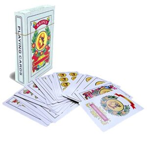 liliane collection playing cards - full deck with 50 cards - smooth plastic coated cards – beautifully artistic traditional design