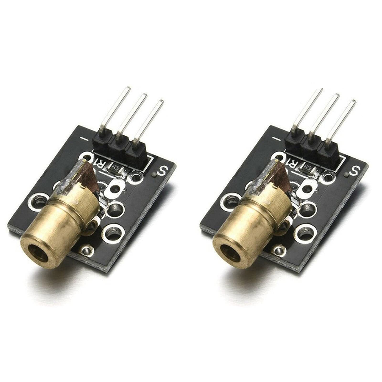 DEVMO 2PCS 5V Sensor Module Board Compatible with Ar-duino AVR PIC KY-008 Laser Transmitter Wave Length 650 nm