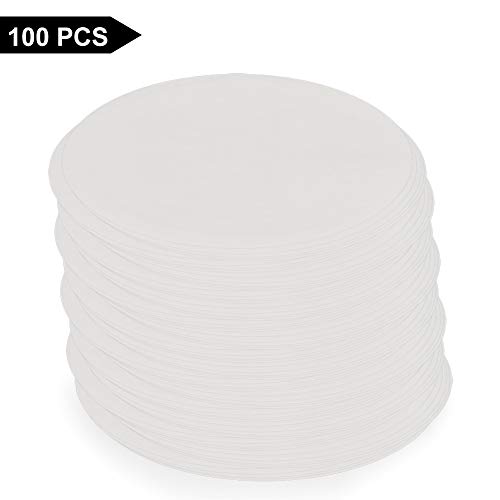 StonyLab Quantitative Filter Paper Circles, 74mm Diameter Cellulose Filter Paper with 20 Micron Particle Retention Medium Filtration Speed, Pack of 100