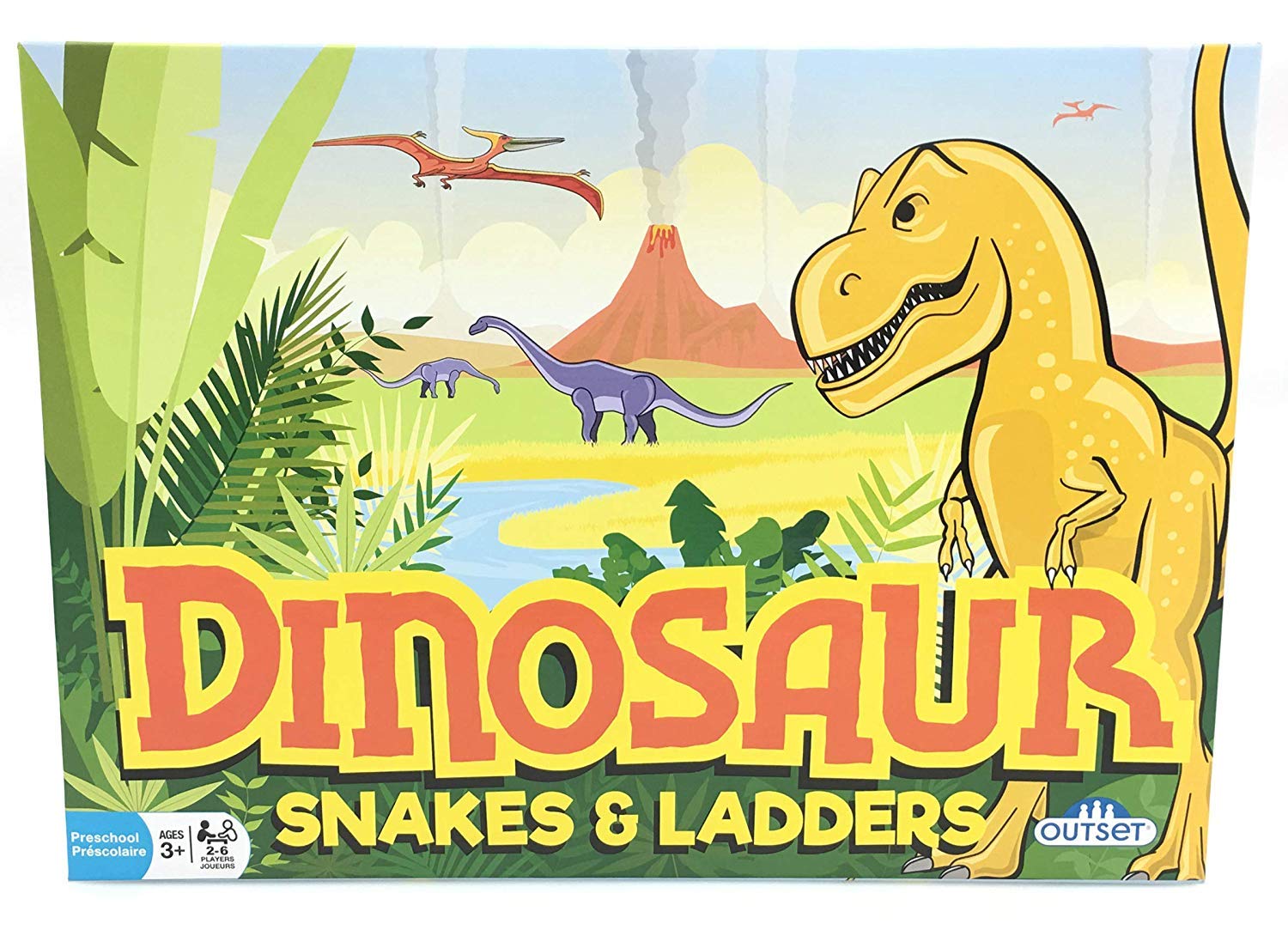 Outset Media Dinosaur Snakes and Ladders Game