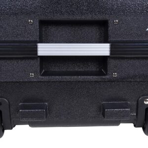 Crossrock Stackable Rack Case with Wheels, Strong Molded with Heavy Duty Hardware, 19.25” Depth, 5U-Standard (CRA8606UW)